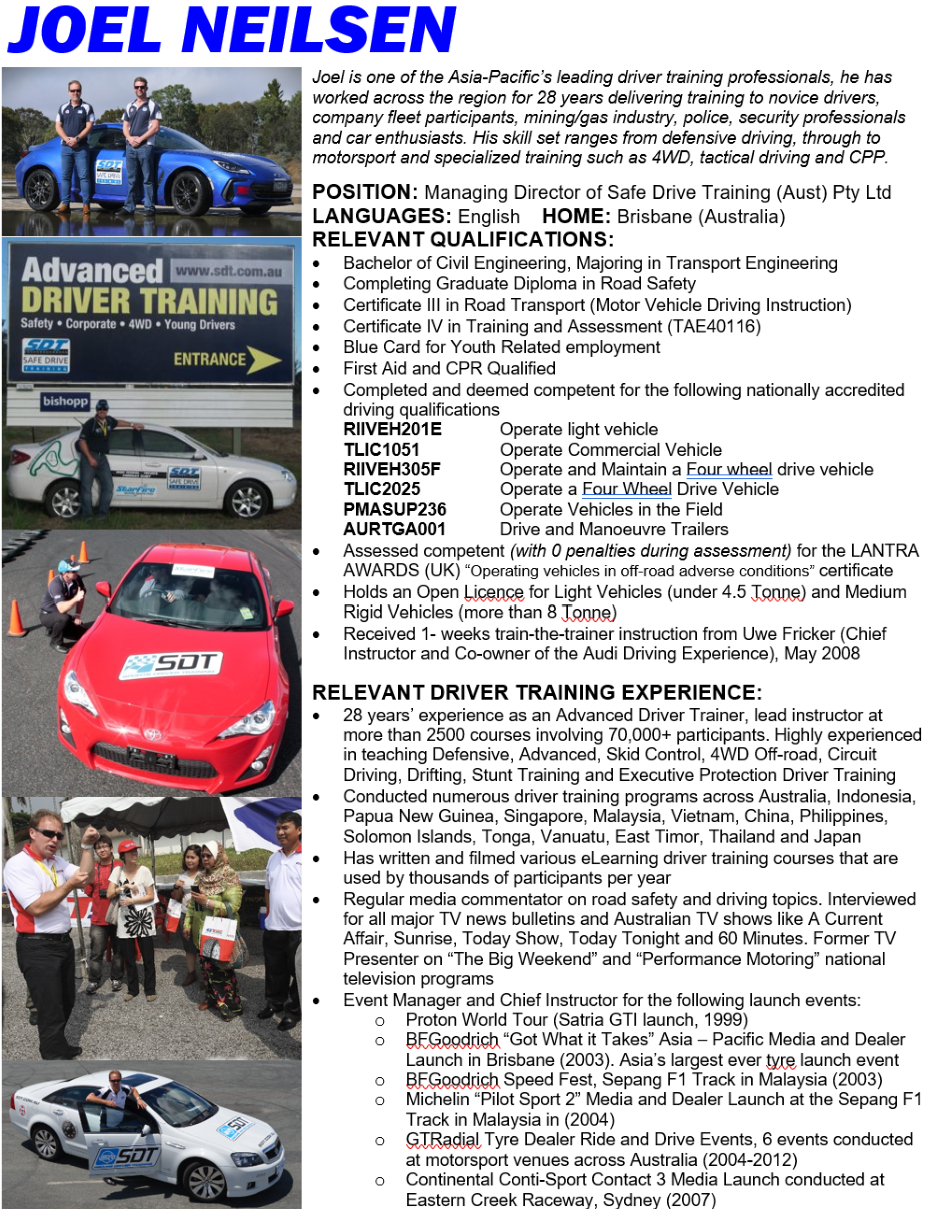 SAFE DRIVE TRAINING - 26 years of driver training experience across ...