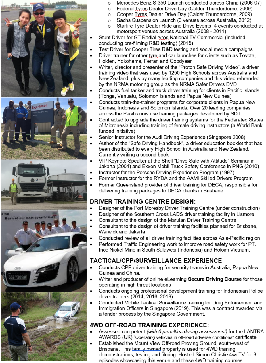 SAFE DRIVE TRAINING - 26 years of driver training experience across ...